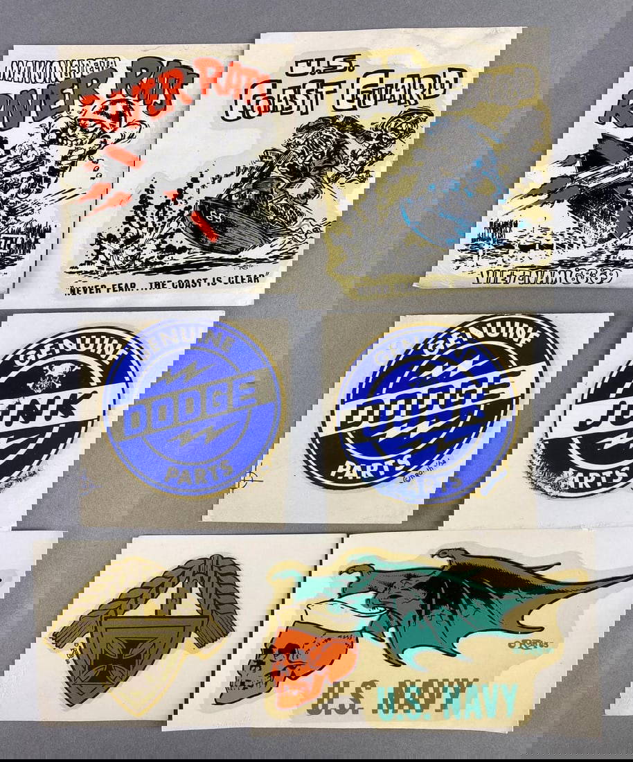 Group Of 6 1960s Big Daddy Roth Decals Auction