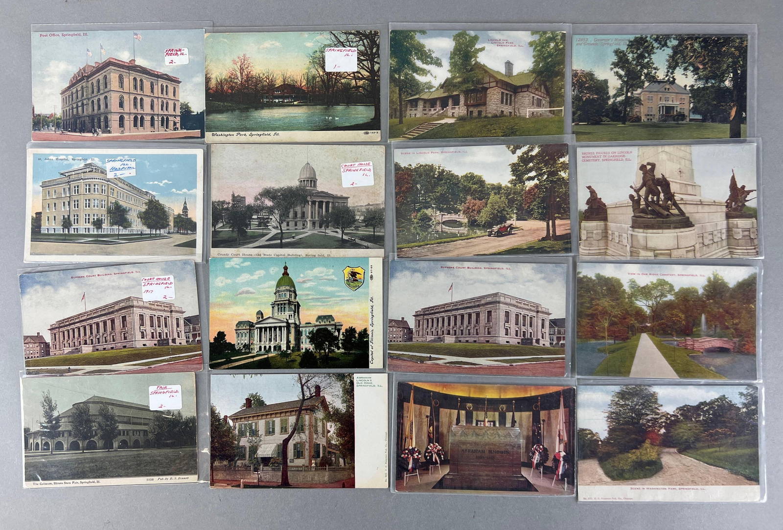 Postcards 950+ Springfield Illinois Auction