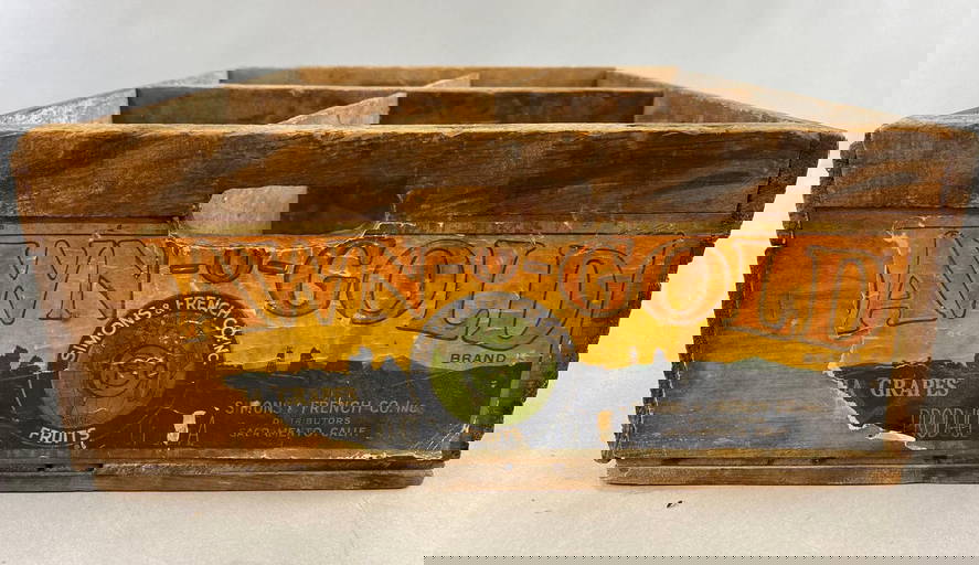 Simons And French California Grape Wood Crate