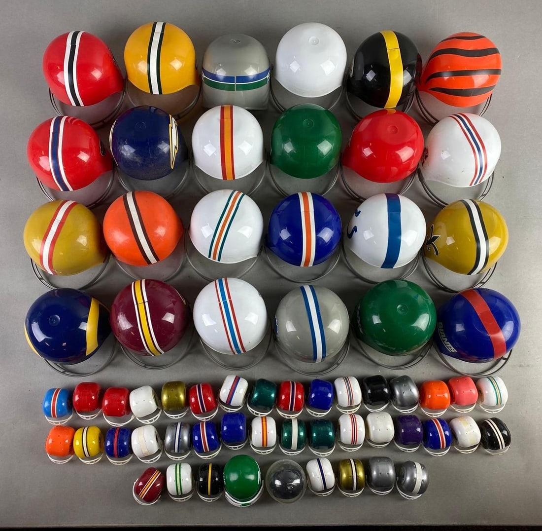 Group Of 65 Plastic Football Helmets