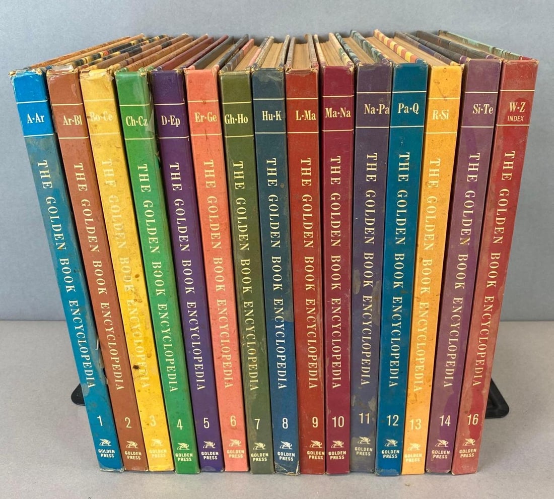 1959 The Golden Book Encyclopedias 1-14 And 16 Golden Press Auction