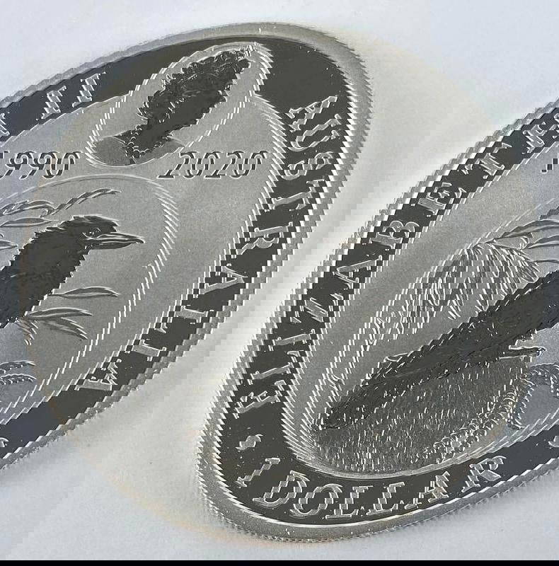 2020 P 30th Anniversary Austrailian Kookaburra 1oz. 9999 Fine Silver ...