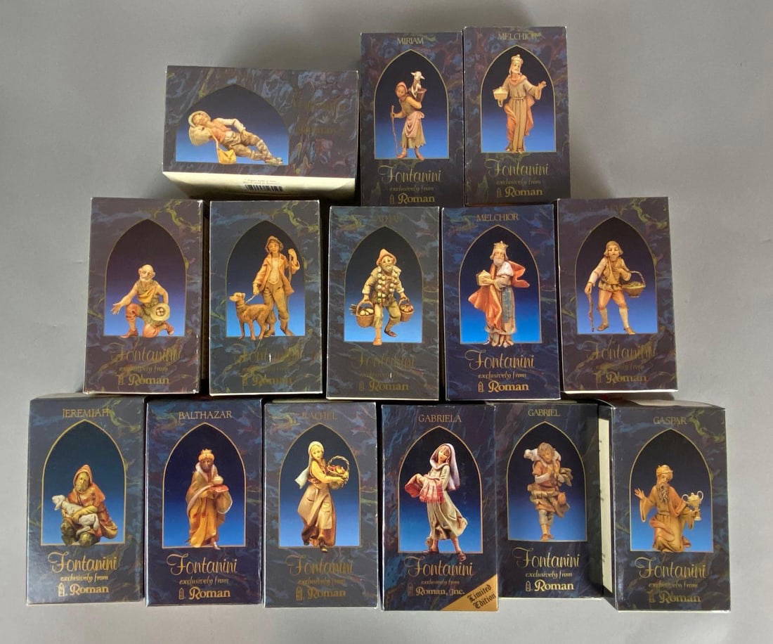 Group Of 14 Roman Inc Fontanini Figurines Auction
