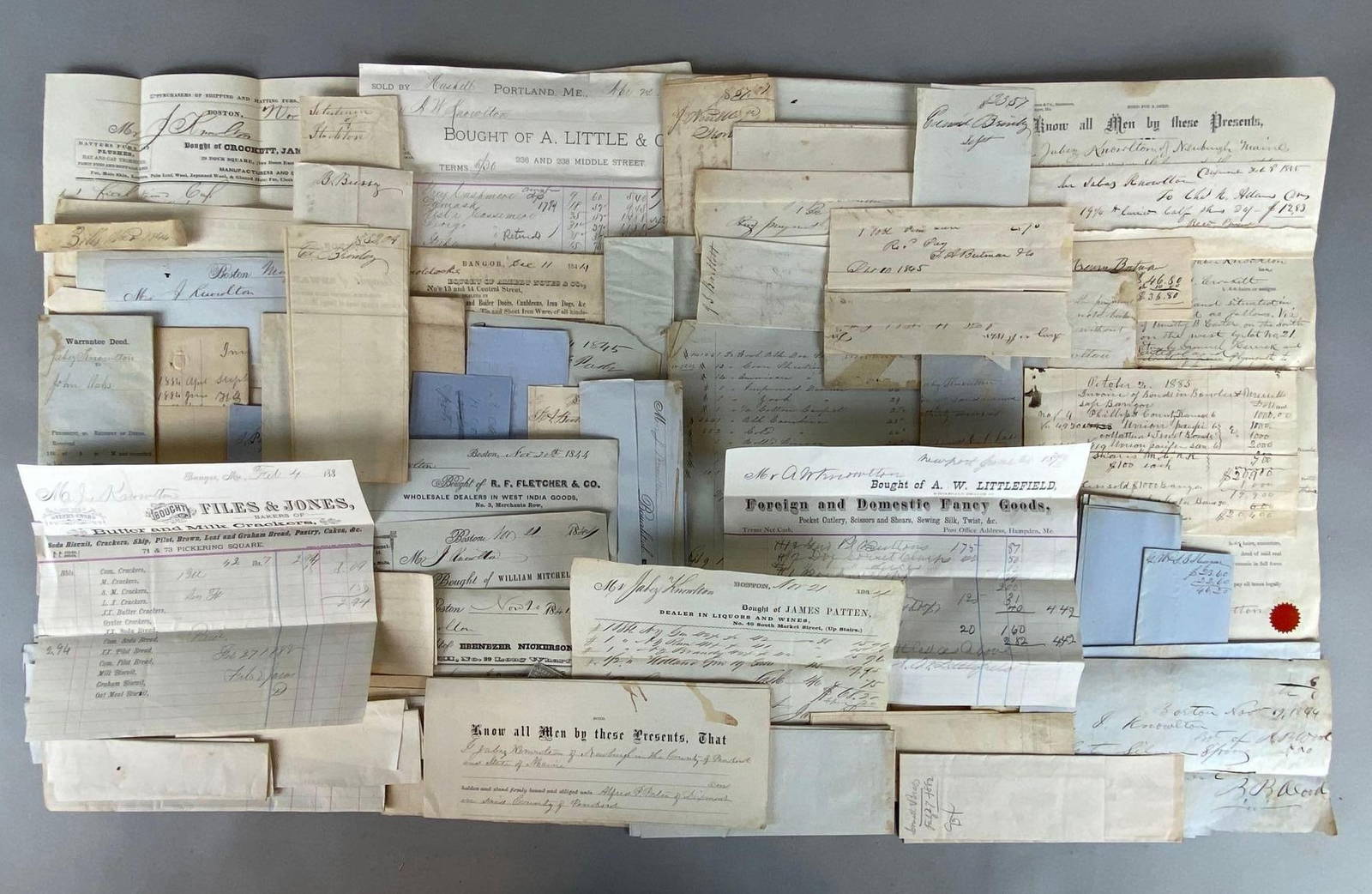 Group Of 50+ Antique Receipts-invoices And More Auction
