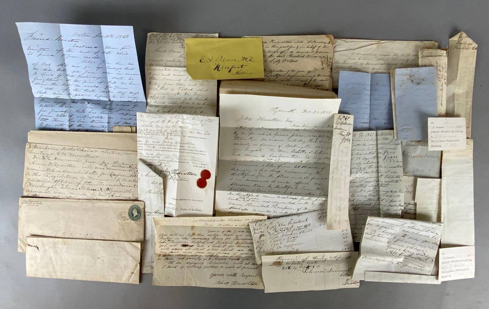 Group Of 20+ 1800s Letters Of Correspondence And More Auction