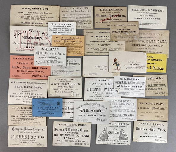 Impressive Group Of 30+ 1800's 1900 Business Cards And More