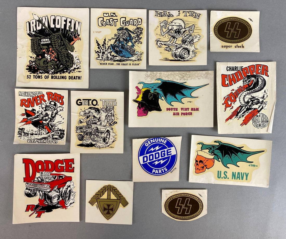 Group Of 13 Big Daddy Roth Original Decals Auction