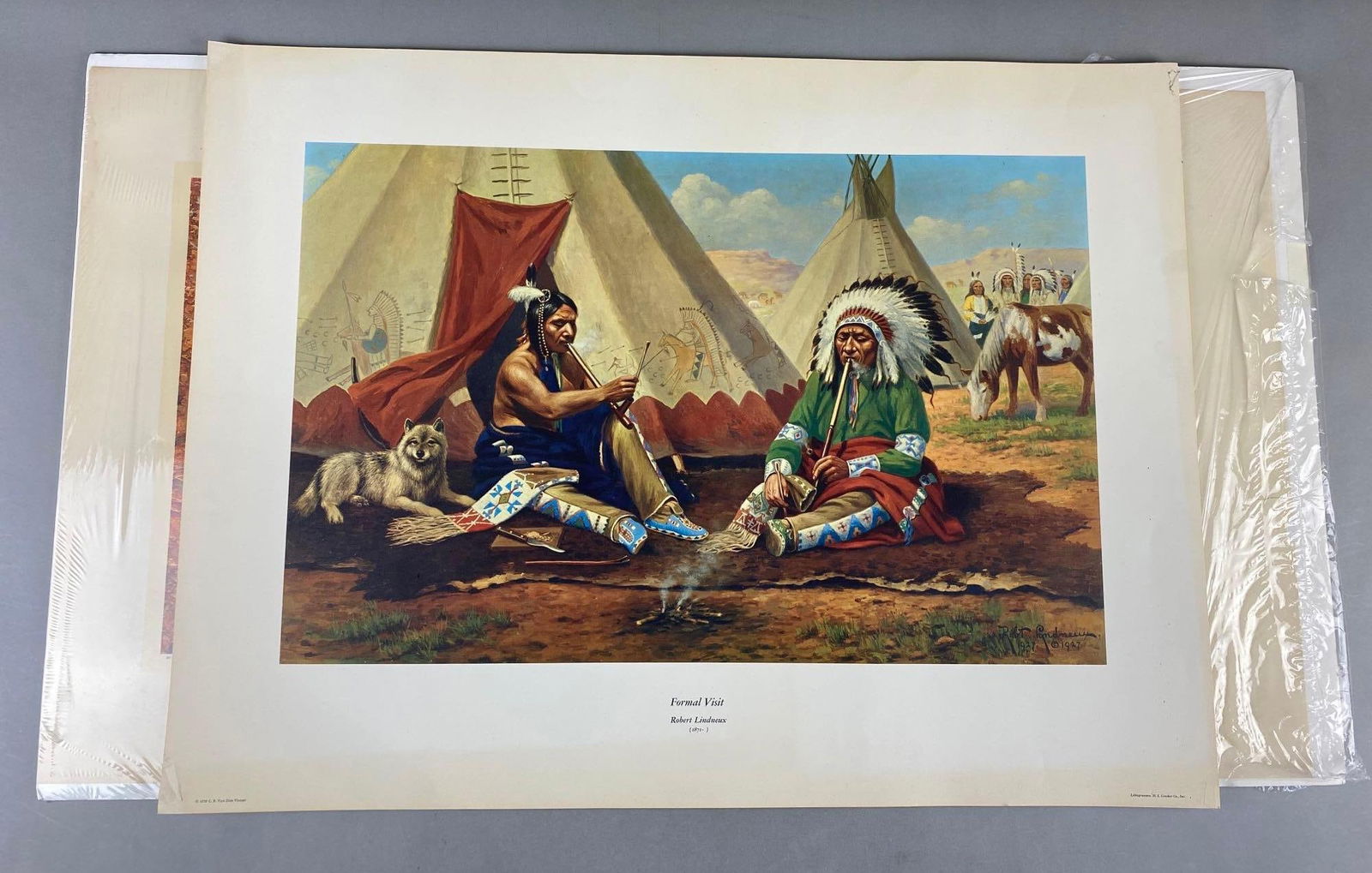 Antique Group Of American Indian Art Prints Auction