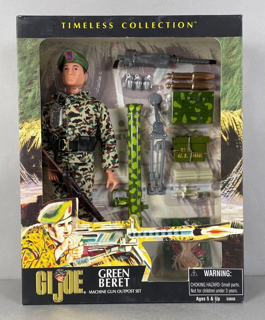Hasbro G.i. Joe Green Beret Machine Gun Outpost Action Figure Auction