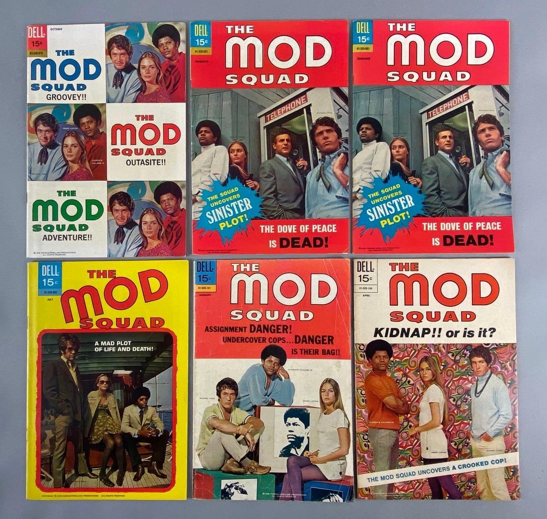 Group Of 6 Dell The Mod Squad Comic Books Auction