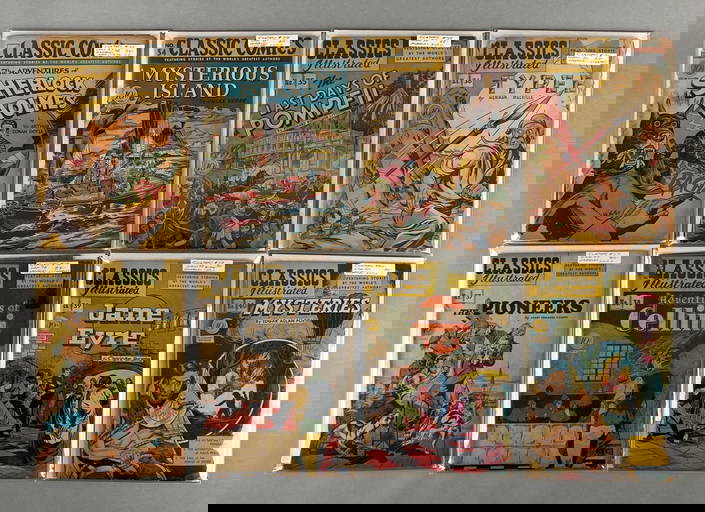 Group Of 8 Classics Illustrated Comic Books