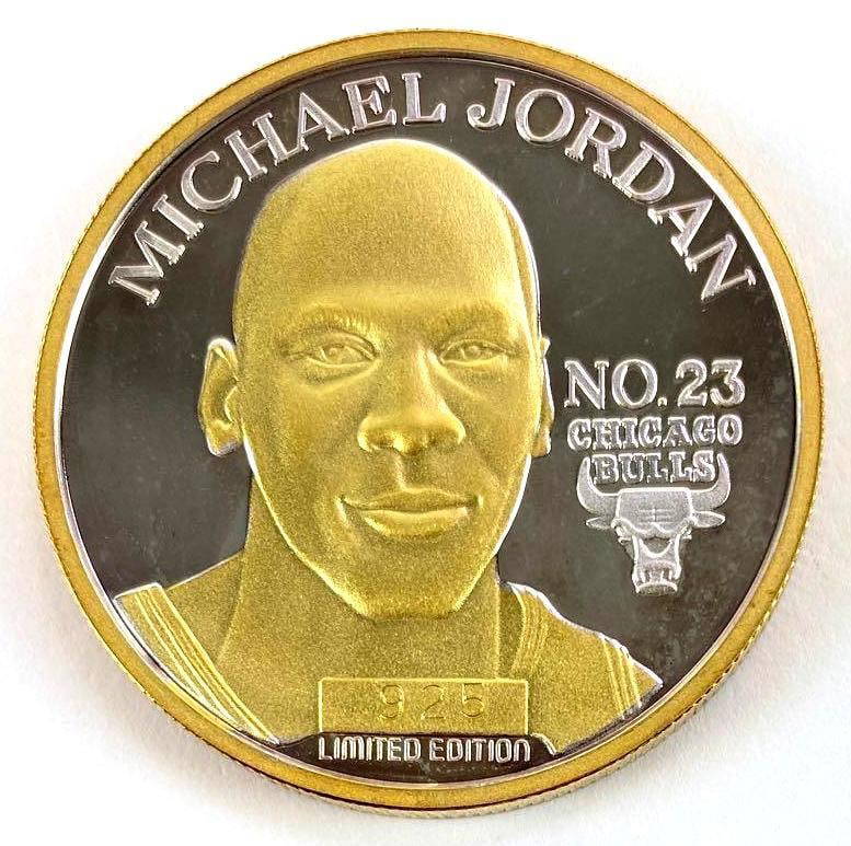 1996 Upper Deck Limited Edition Chicago Bulls Michael Jordan 1oz. 999 Fine Silver Round Auction