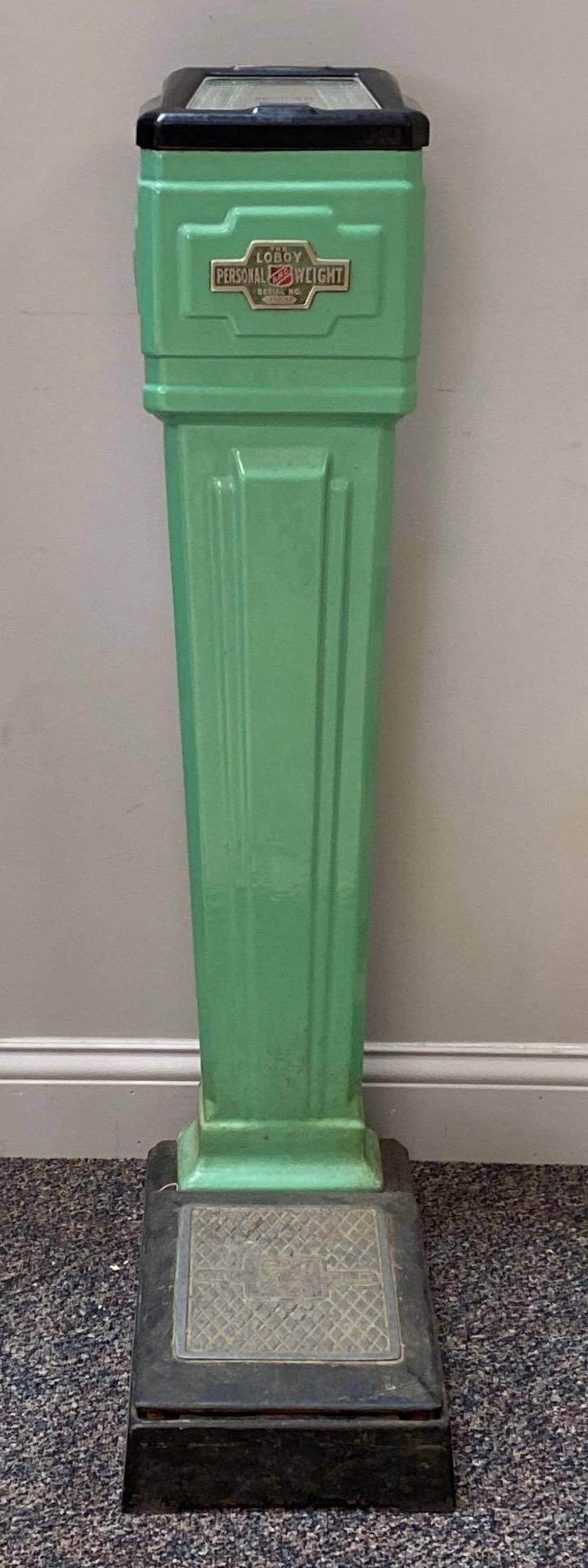 Vintage Rock-ola Loboy Personal Weight Coin Operated Scale Auction