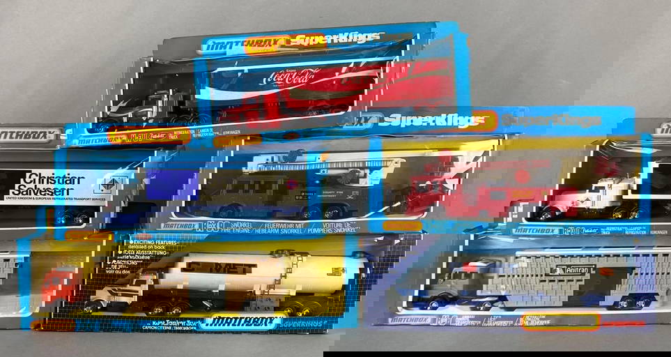 Group Of 5 Matchbox Superkings Die Cast Trucks