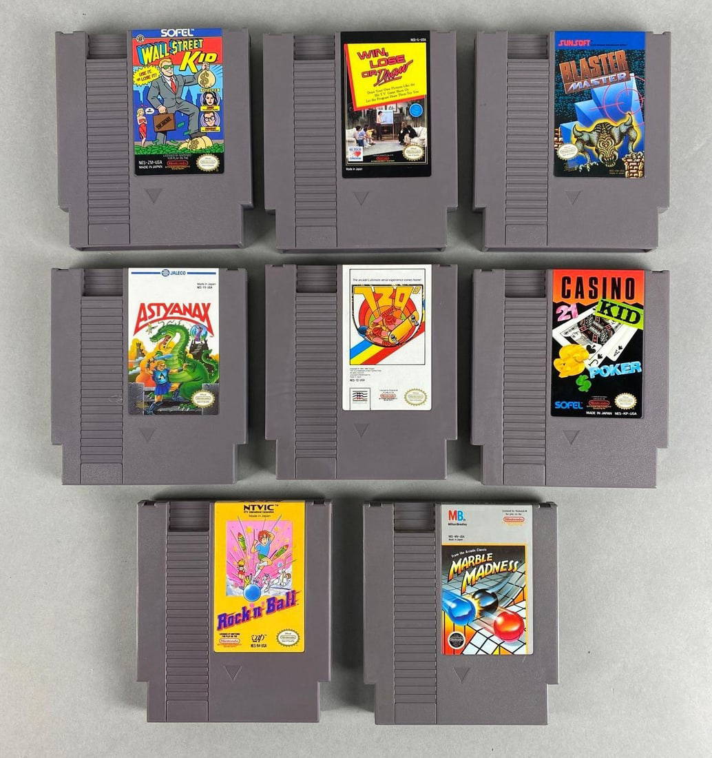 Group Of 8 Nintendo Nes Game Cartridges Auction