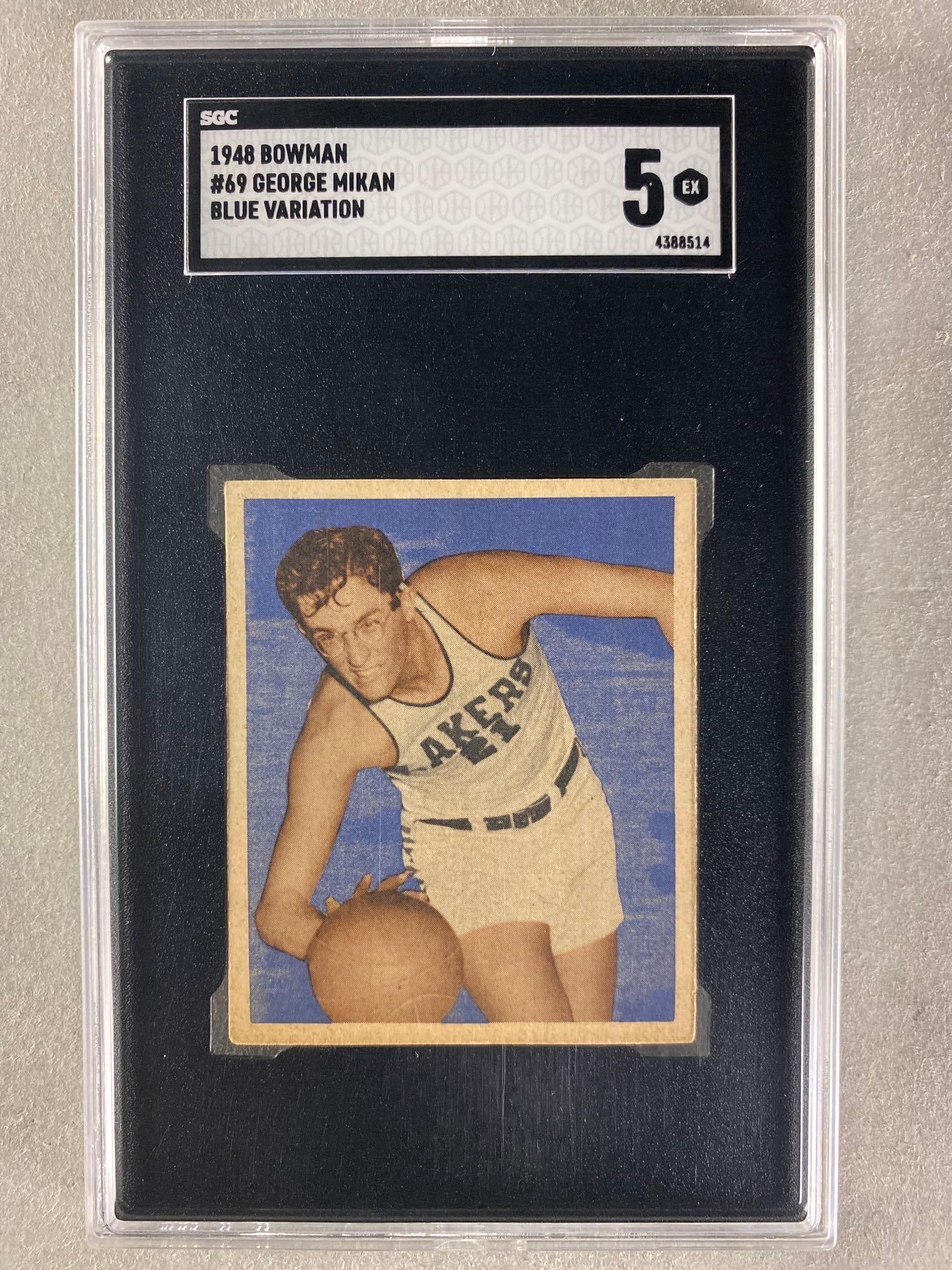 1948 Bowman George Mikan #69 Sgc 5 Blue Variation Auction