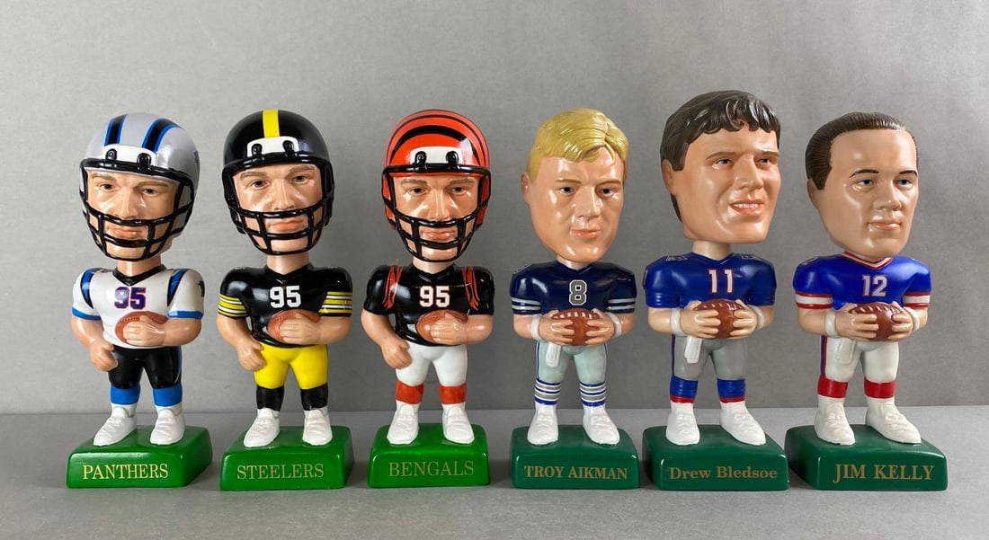 6 - 1990s Sams Limited Edition Football Bobbleheads With Boxes Auction