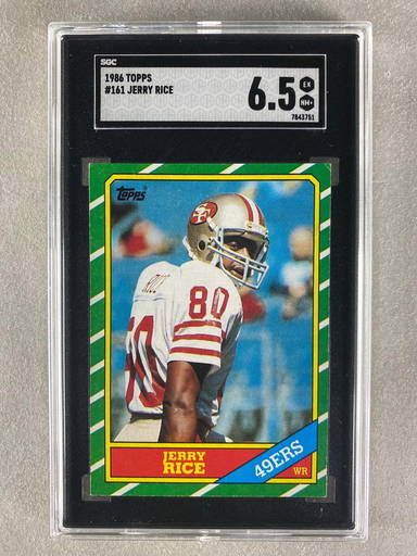 1986 Topps Jerry Rice #161 Rookie Sgc 6.5