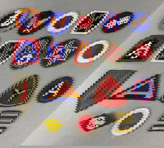 Group Of Ww2 Us Army Patches