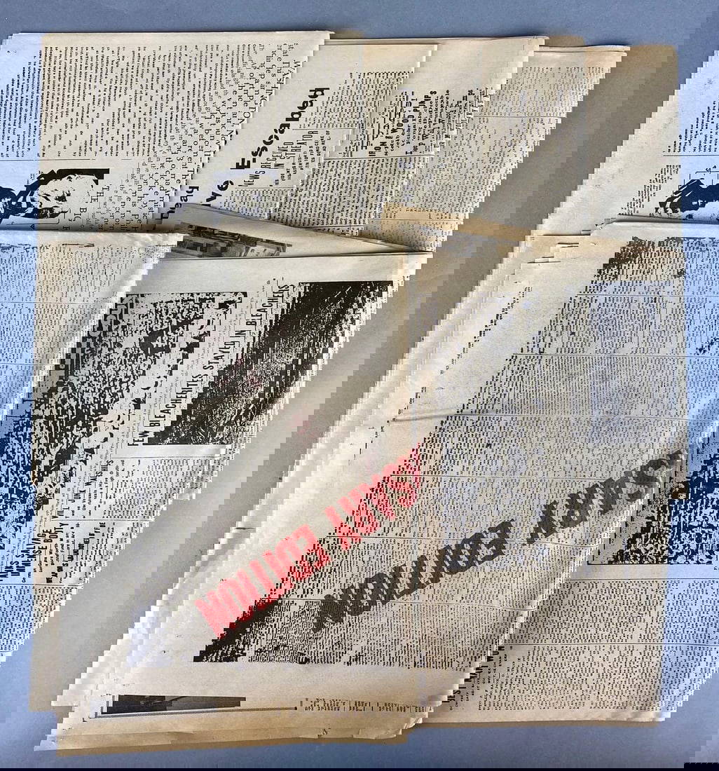 Group Of 1970s Historical Reproduction Newspapers Auction