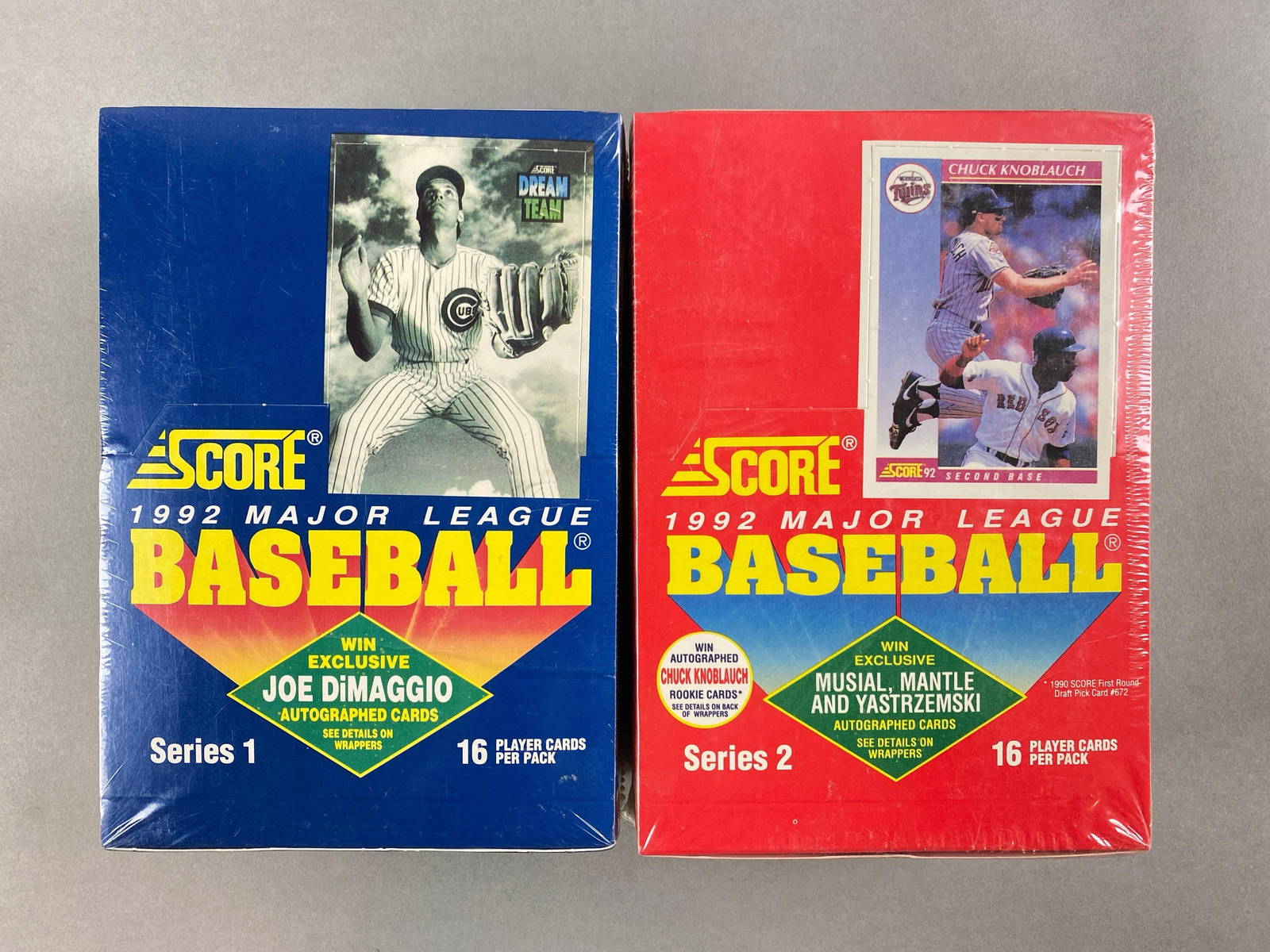 1992 Score Baseball Series 1 And 2 Factory Sealed Wax Boxes Auction