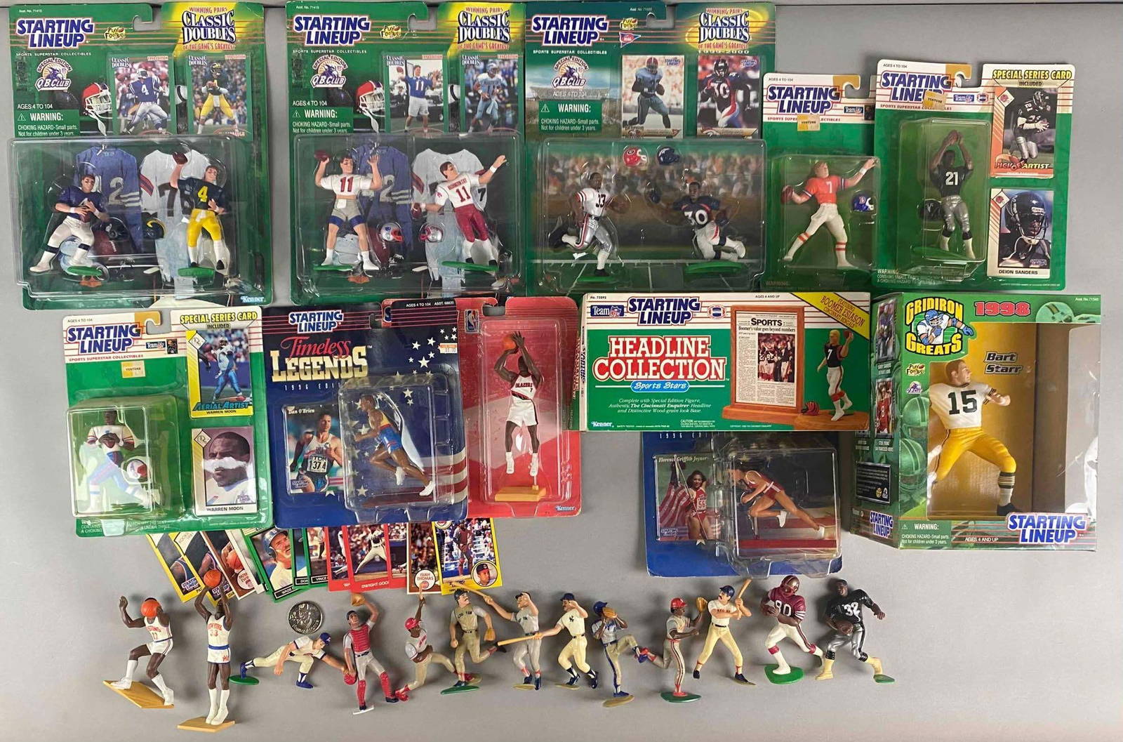 10 - 1993 - 97 Unopened Starting Lineup Figurines + 14 Figures Auction