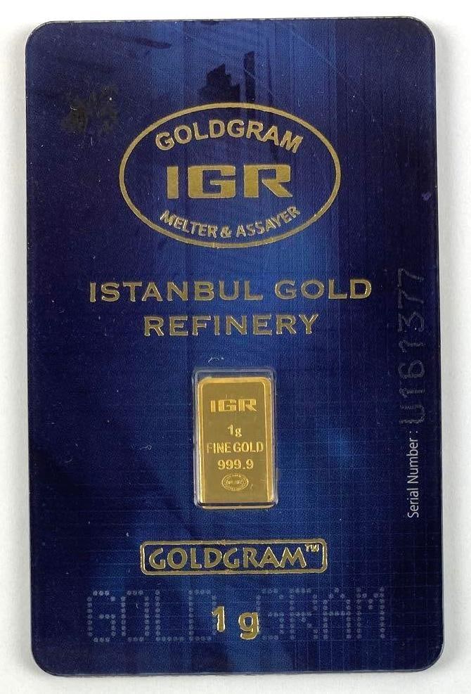 Goldgram Igr Vertical 0.5g 999.9 Fine Gold Ingot / Bar Auction