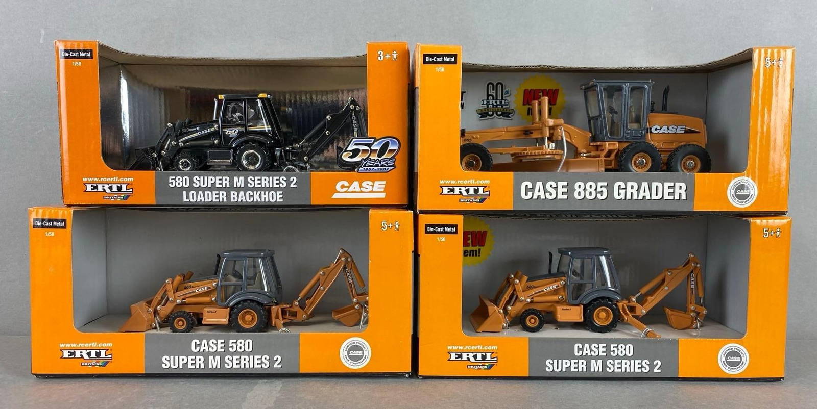 Group Of 4 Assorted Ertl Case Die-cast Heavy Equipment Auction