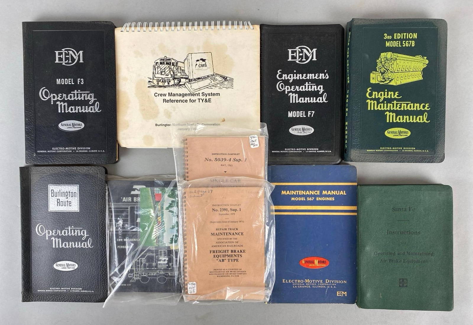 Group Of 10 Vintage Railroad Operating Systems Manuals And More Auction
