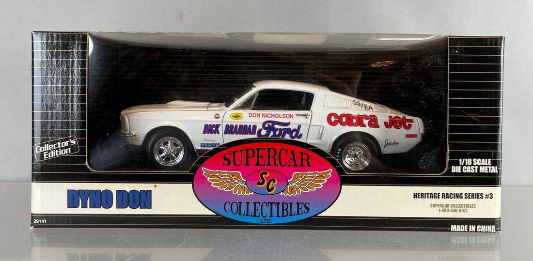 Ertl Supercar Collectibles Dyno Don 1968 Cobra Jet Mustang Ss/ea Die ...