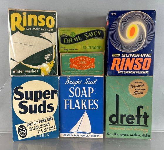 Group Of Vintage Laundry Detergent Boxes