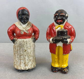 (3) Cast Iron Black Americana Coin Banks