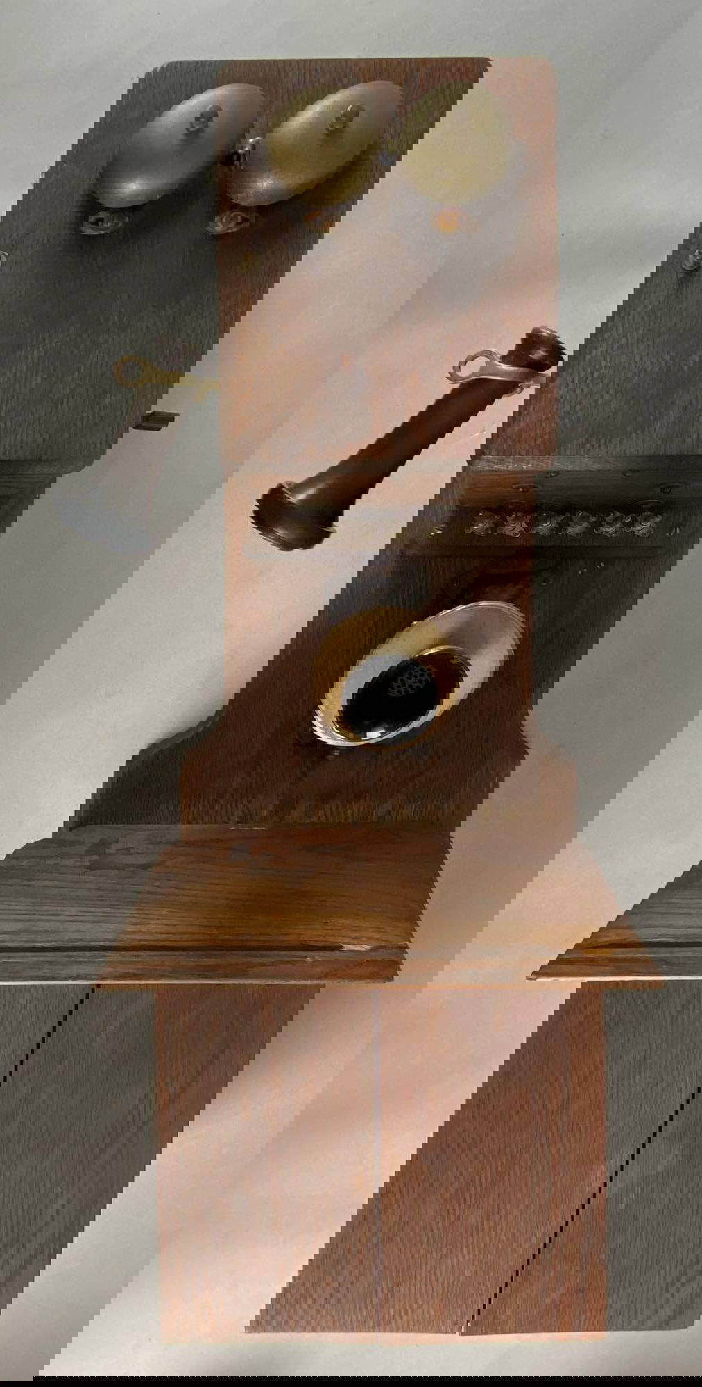 Antique Oak Wall Hanging Telephone Auction