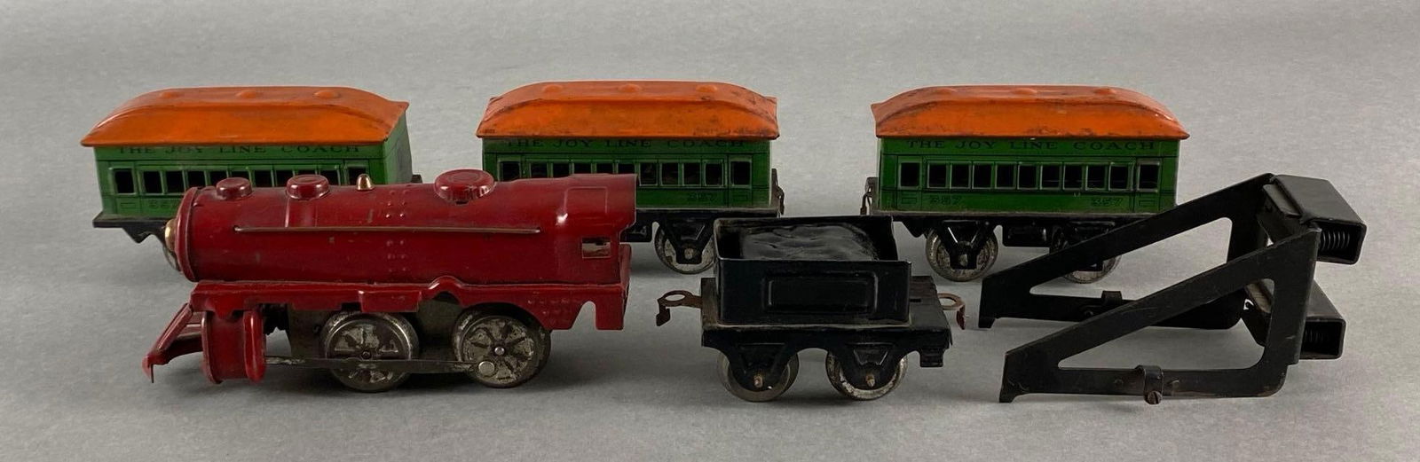 Marx The Joy Line Tin Litho Wind-up Toy Train Set Auction
