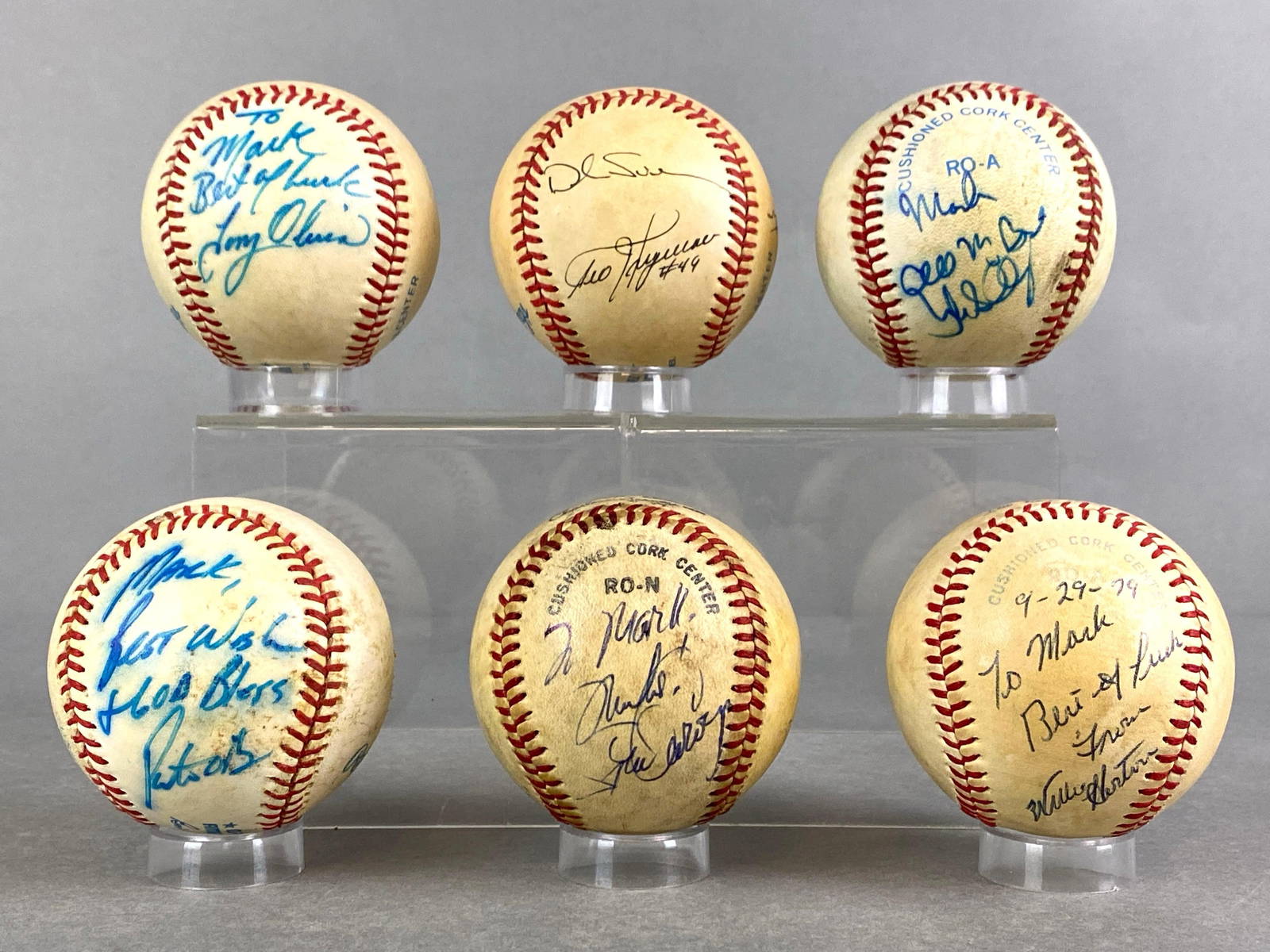 6 - Signed Baseballs Paul Molitor, Tony Oliva, Steve Garvey, Willie ...
