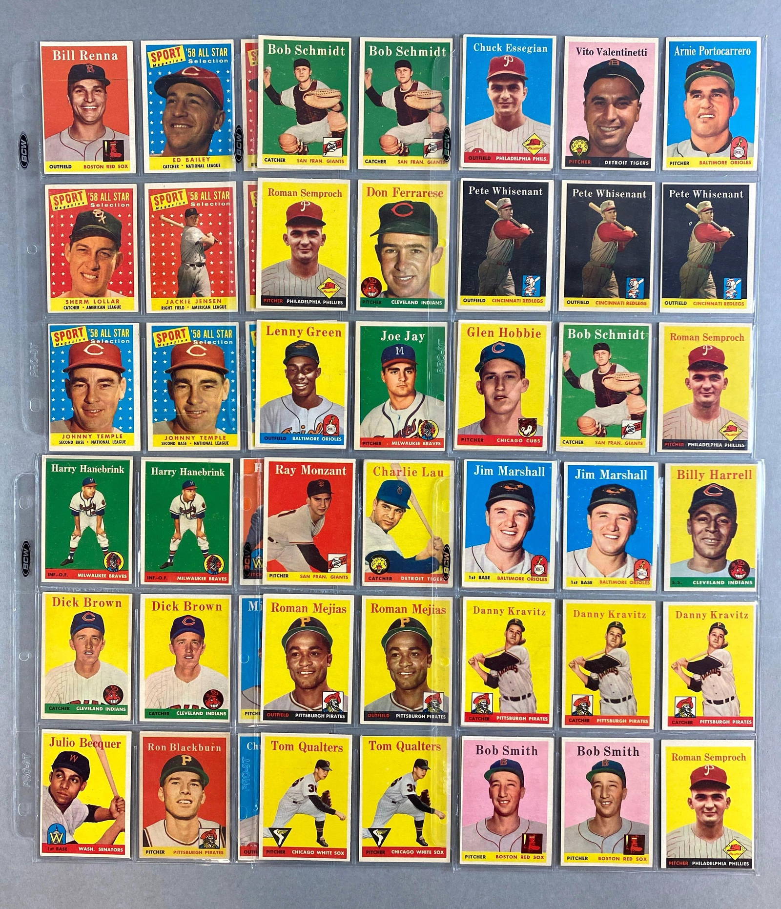 54 - 1958 Topps Baseball High Numbers With Stars And Rookies Auction