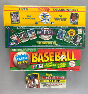 1992 Complete Sets Topps, Upper Deck Baseball Cards Sealed Auction