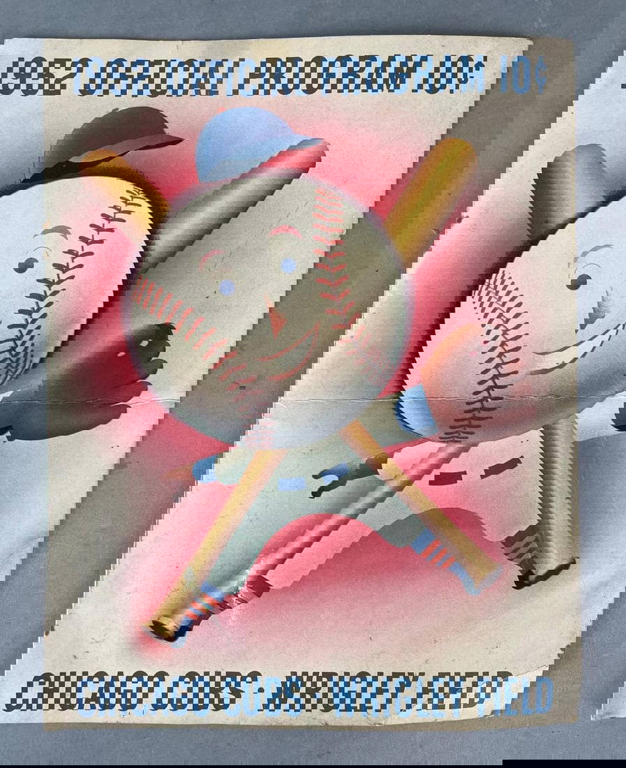 1952 Chicago Cubs Wrigley Field Official Program Auction