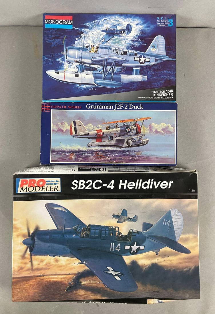 Group Of 3 Ww2 U.s. Fighter Plane Model Kits Auction