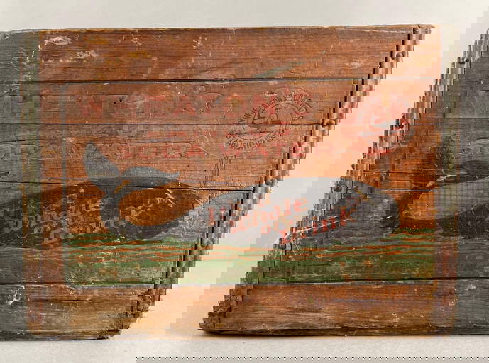 Antique Wheatons Famous Soda Water Wood Advertising Crate