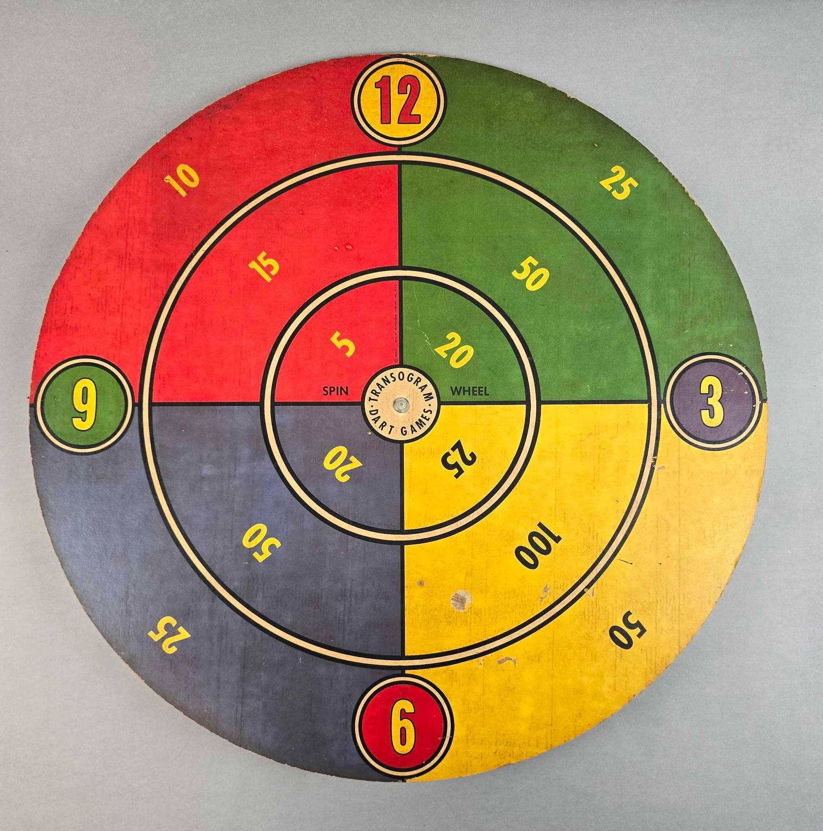 Transogram Dart Games Spin Wheel Auction