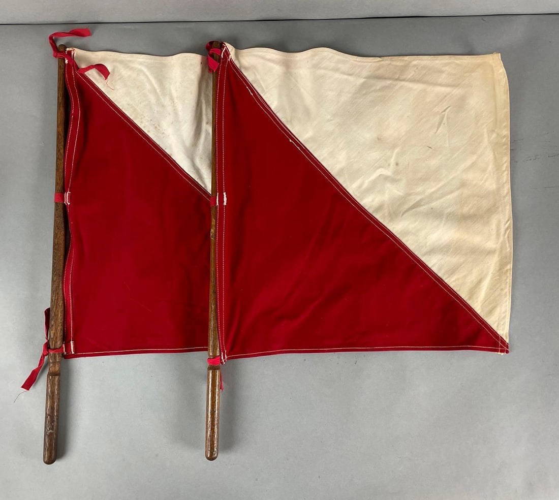 Group Of 2 Ww2 Signal Flags Auction