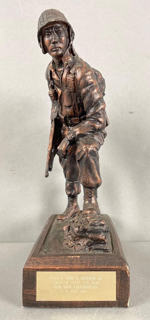 Dedicated U.s. Army Resin Soldier Statue Auction
