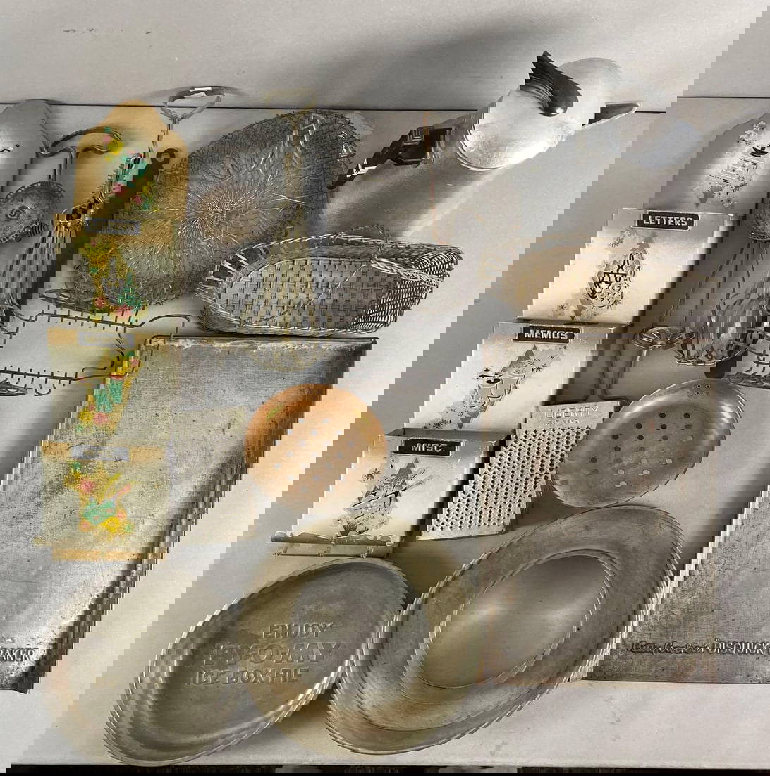 Group Of 12 Metal Kitchen Items Auction