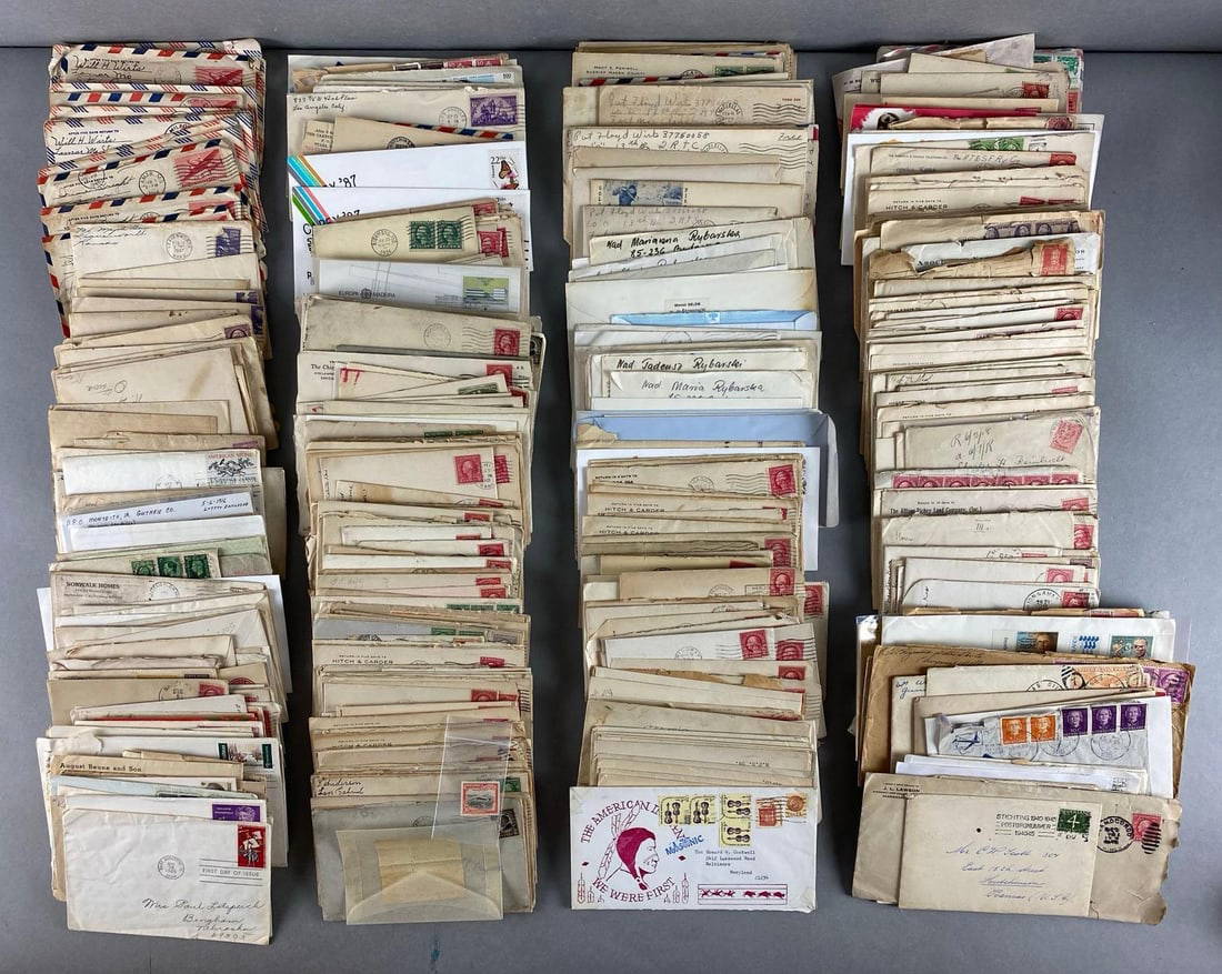 Group Of Assorted Envelopes And Stamps Auction