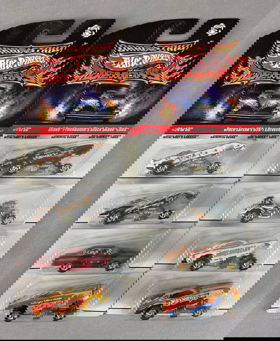 Group Of 8 Mattel Hot Wheels Drag Strip Demons Auction