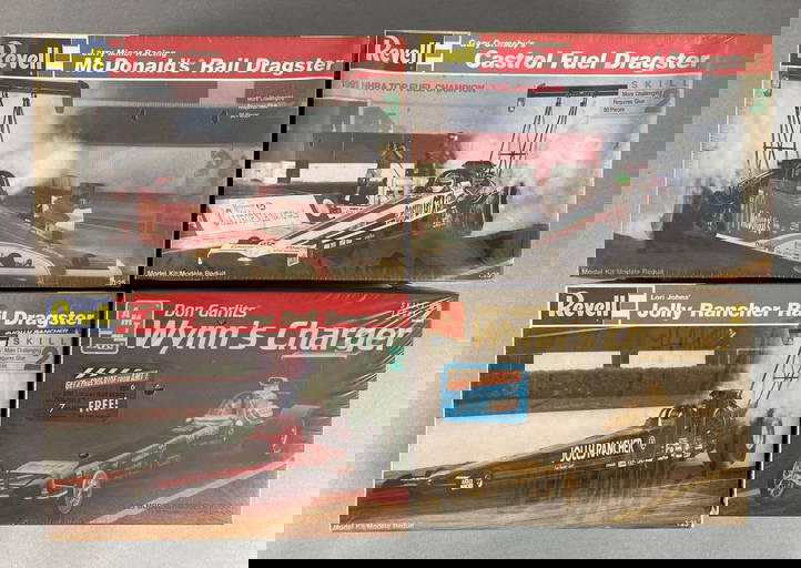 Group Of 4 Dragsters Plastic Model Kits