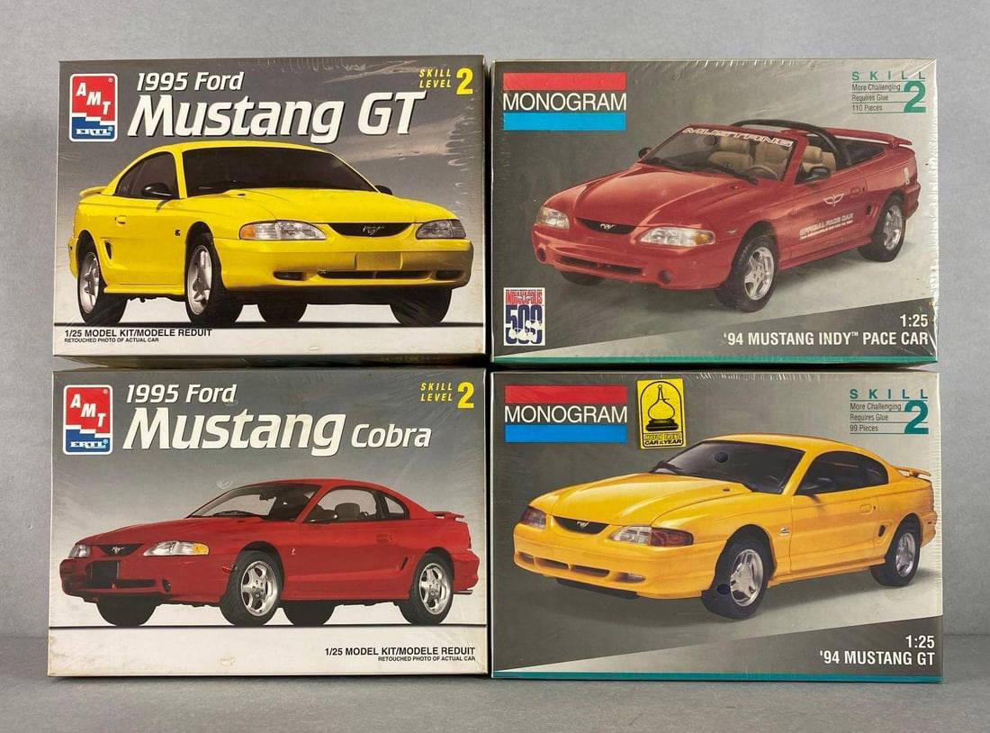 Group Of 4 Monogram And Amt 1990s Ford Mustang Plastic Model Kits Auction