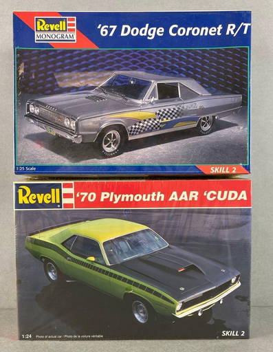 Group Of 2 Revell Muscle Cars Plastic Model Kits