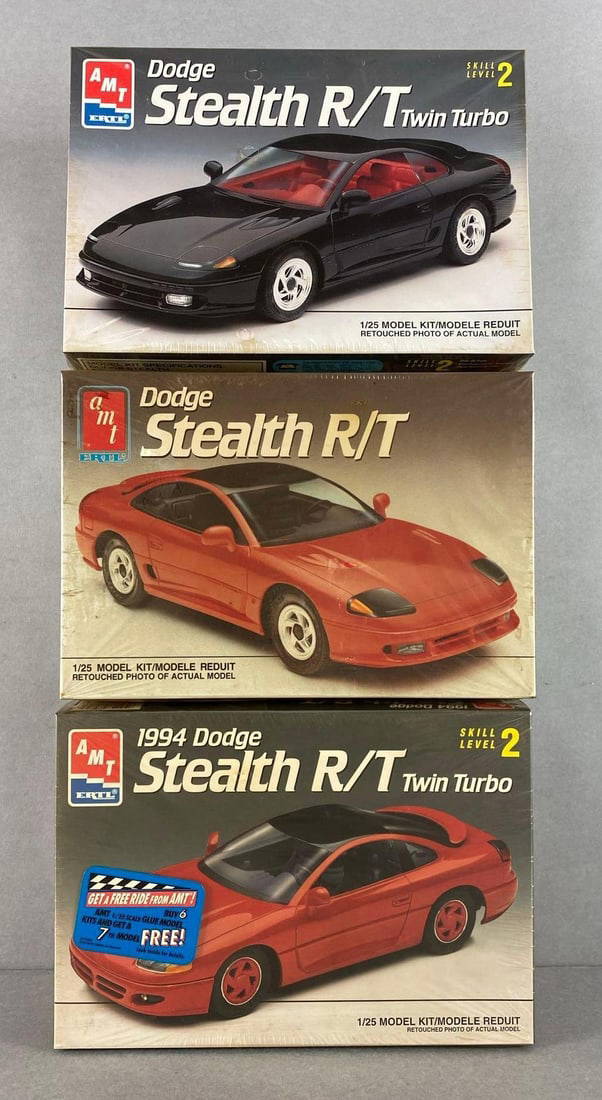 Group Of 3 Amt Ertl Dodge Stealth R/t Plastic Model Kits Auction